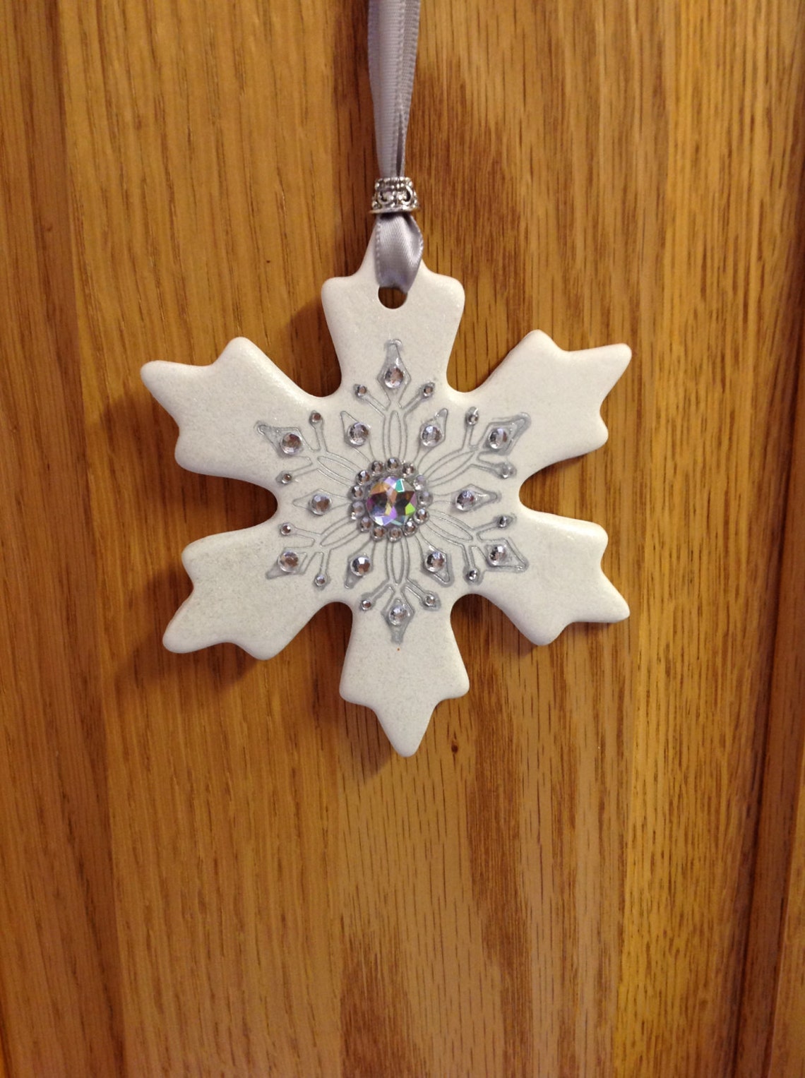 Polymer Clay Snowflake Ornament - Etsy