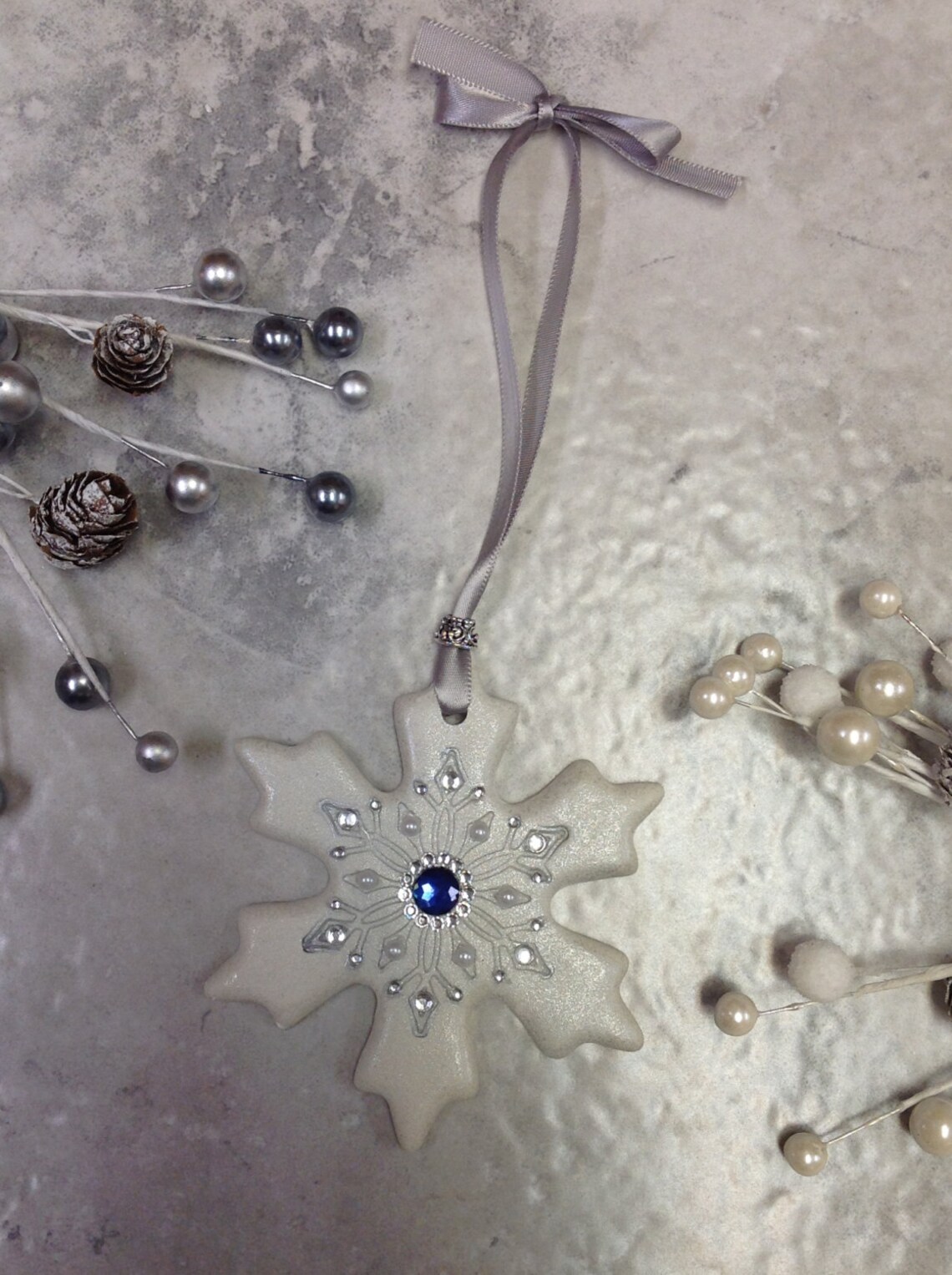 Polymer Clay Snowflake Ornament - Etsy Canada