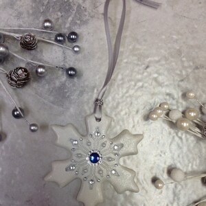 Polymer Clay Snowflake Ornament - Etsy Canada
