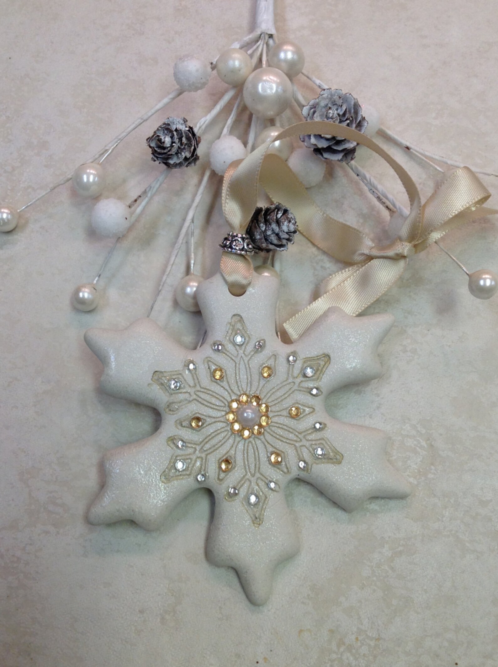 Polymer Clay Snowflake Ornament - Etsy