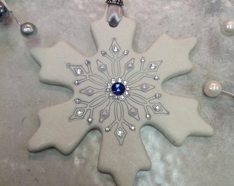 Polymer Clay Snowflake Ornament - Etsy