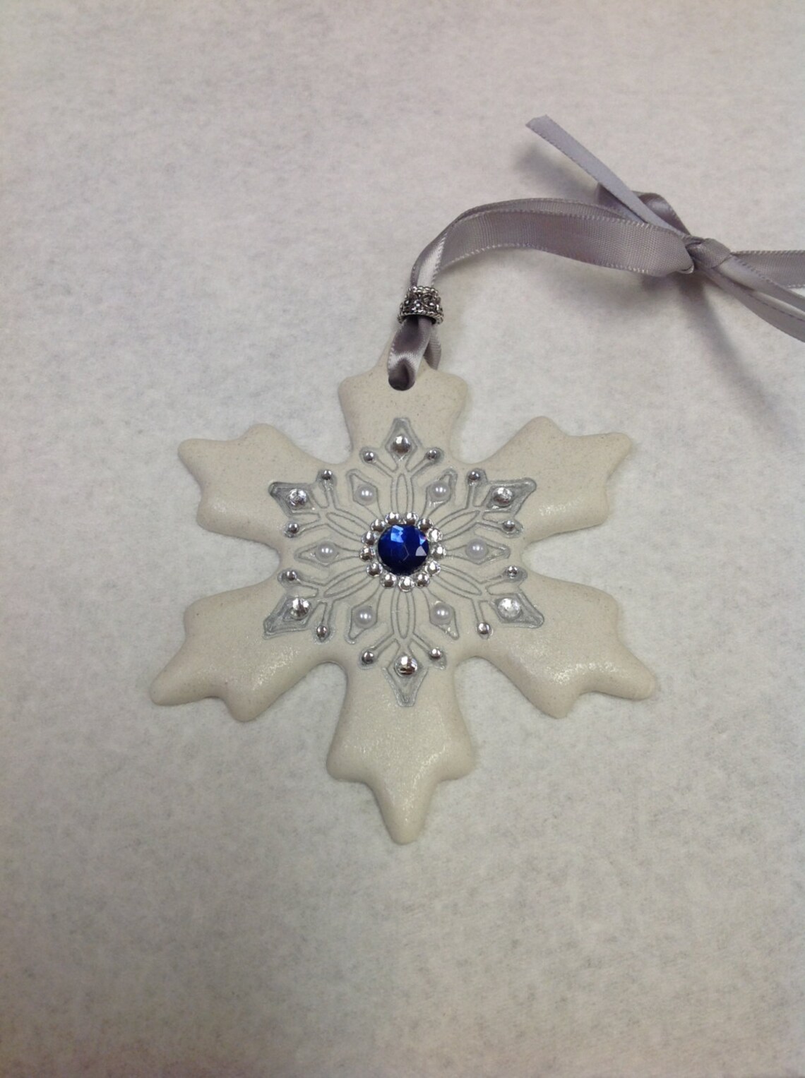 Polymer Clay Snowflake Ornament - Etsy Canada