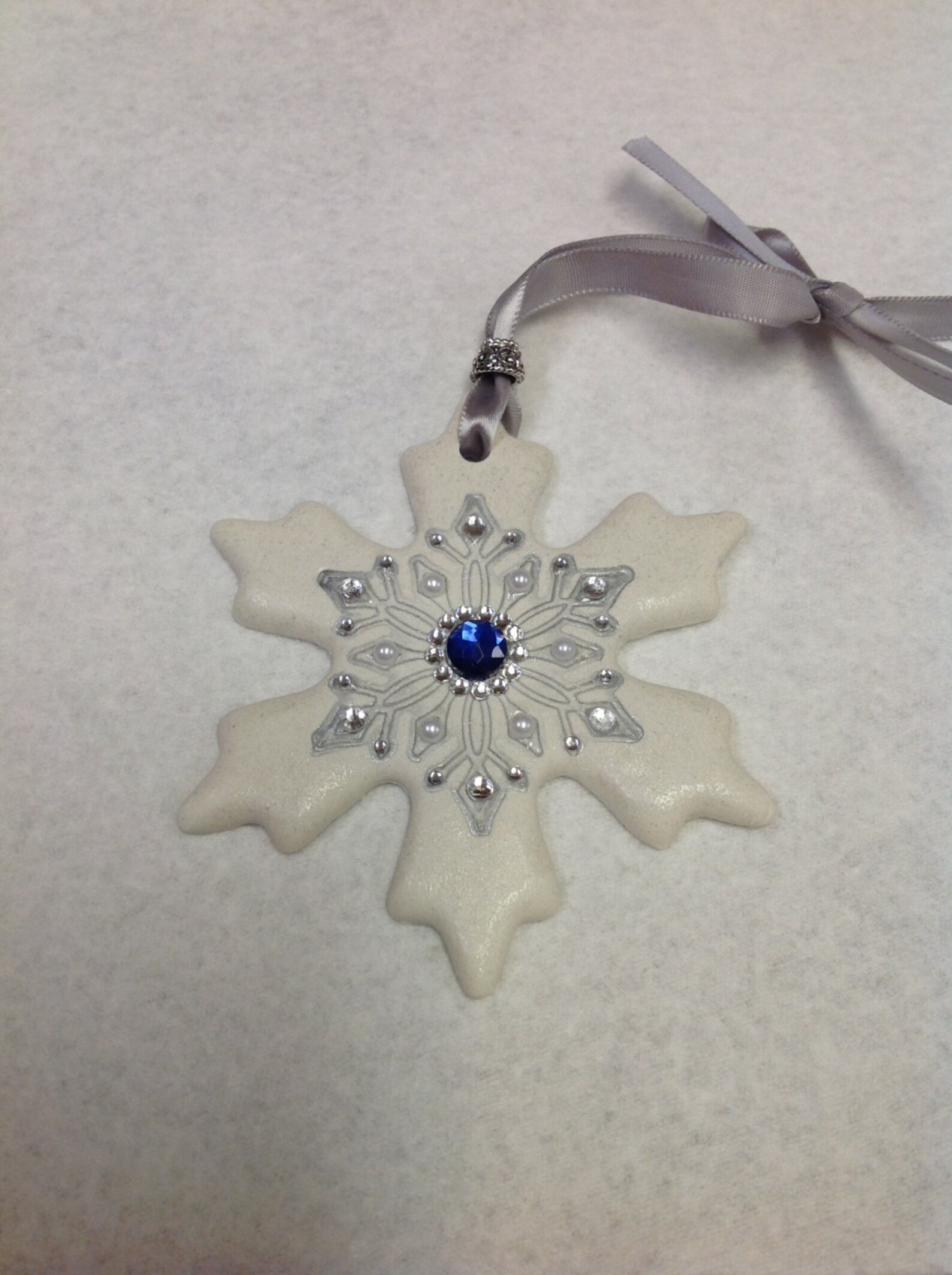 Polymer Clay Snowflake Ornament - Etsy Canada
