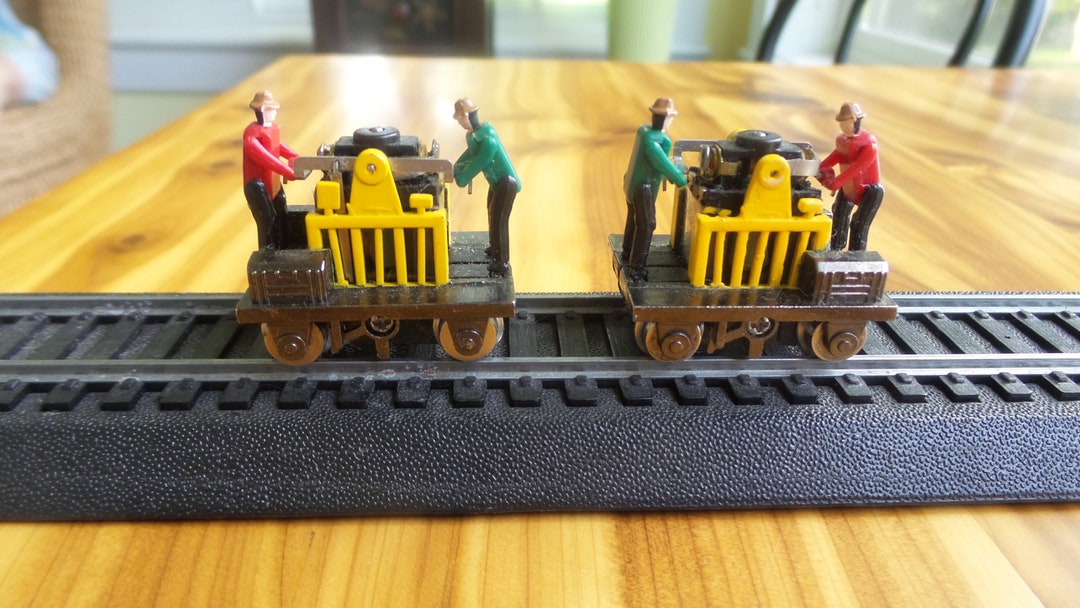 Two Bachmann Gandy Dancer Ho Scale Railroad Motorized Hand Car - Etsy