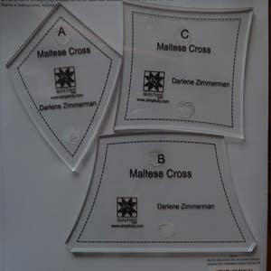 Maltese Cross Acrylic Tool Set From EZ Quilting by Darlene Zimmerman ...