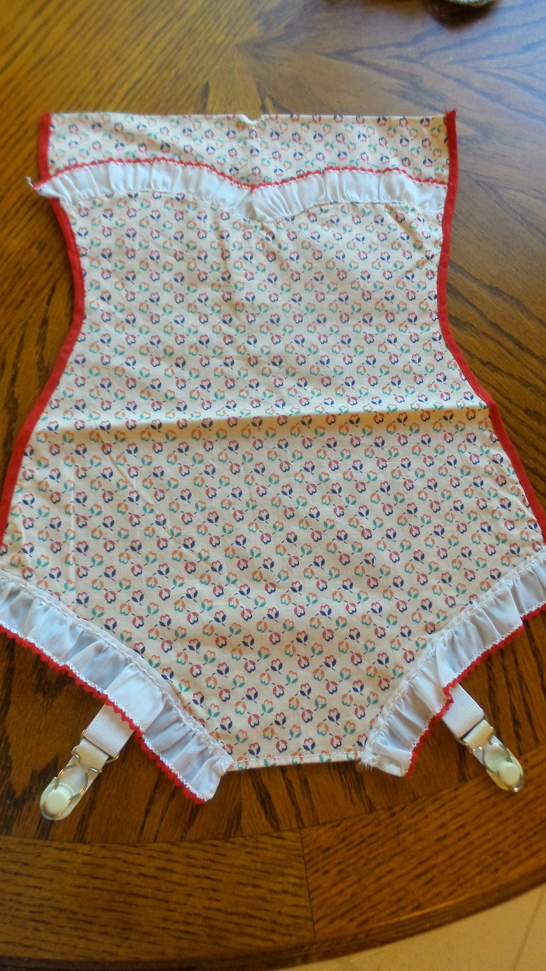 Vintage Girdle Hanger, 1950s Era, Cotton, Garters, Trim, 14.5" Long X ...