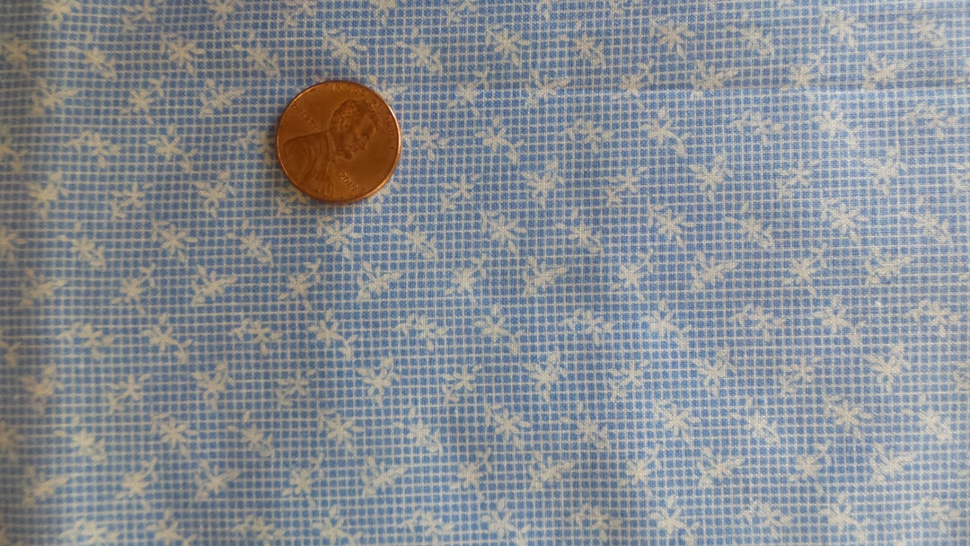 Vintage Cotton Fabric 1930s Era Blue Yardage Clean - Etsy