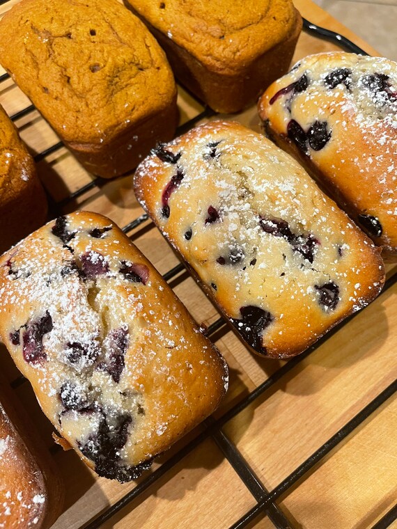 Mini Lemon Blueberry Breads Lemon Blueberry Breads 3 Pack | Etsy