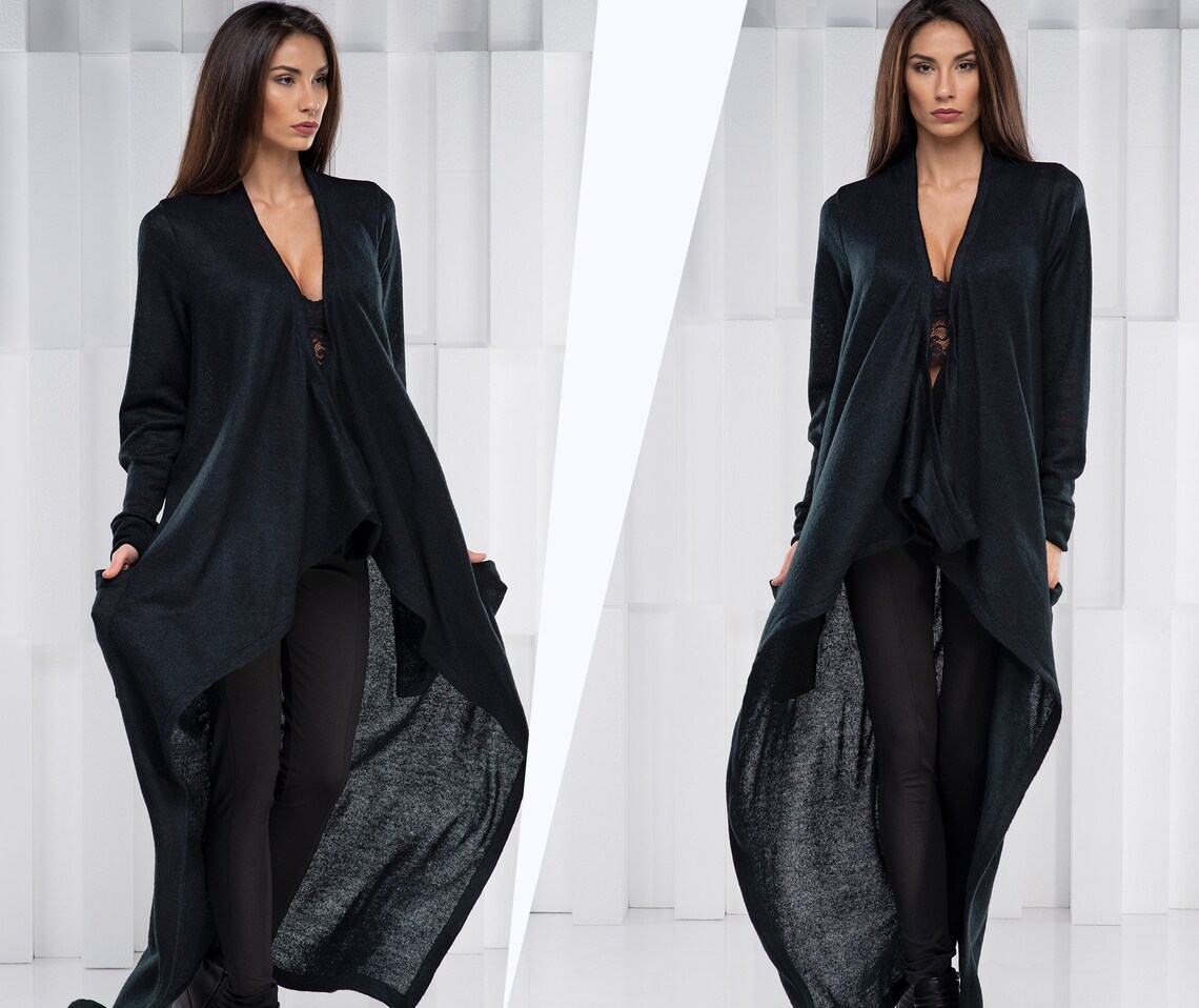 Maxi Cardigan Cardigan for Women Plus Size Black Cardigan | Etsy