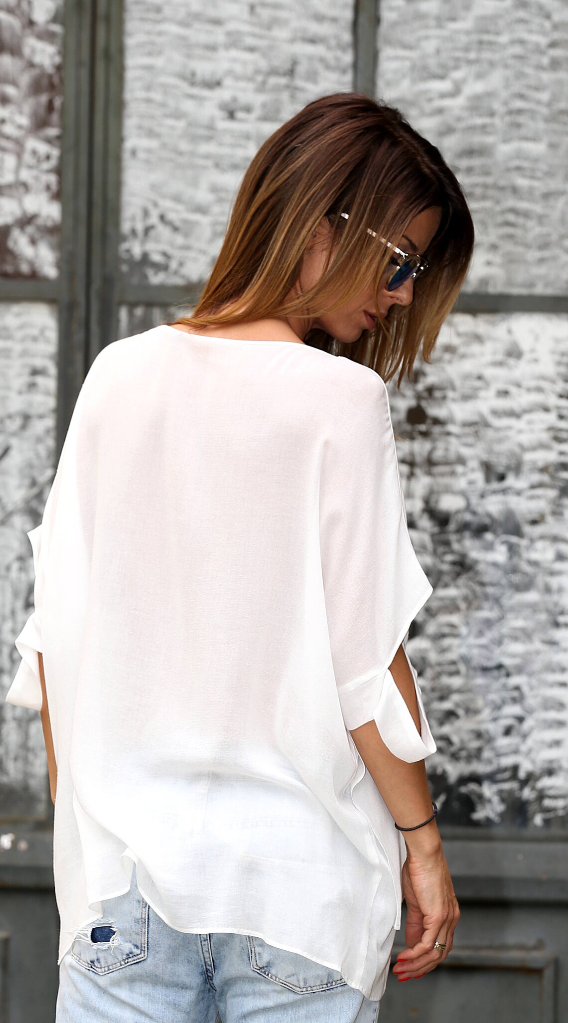 Women White Top Sequins Top Layered Top Star Clothing | Etsy