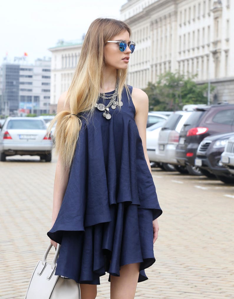 Linen Dress, Flowy Dress, Summer Dress, Women Linen Dress, Minimalist ...