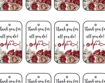 Nurse Appreciation Tag, Medical Doctor Hospital Staff Gift, Nurse ...