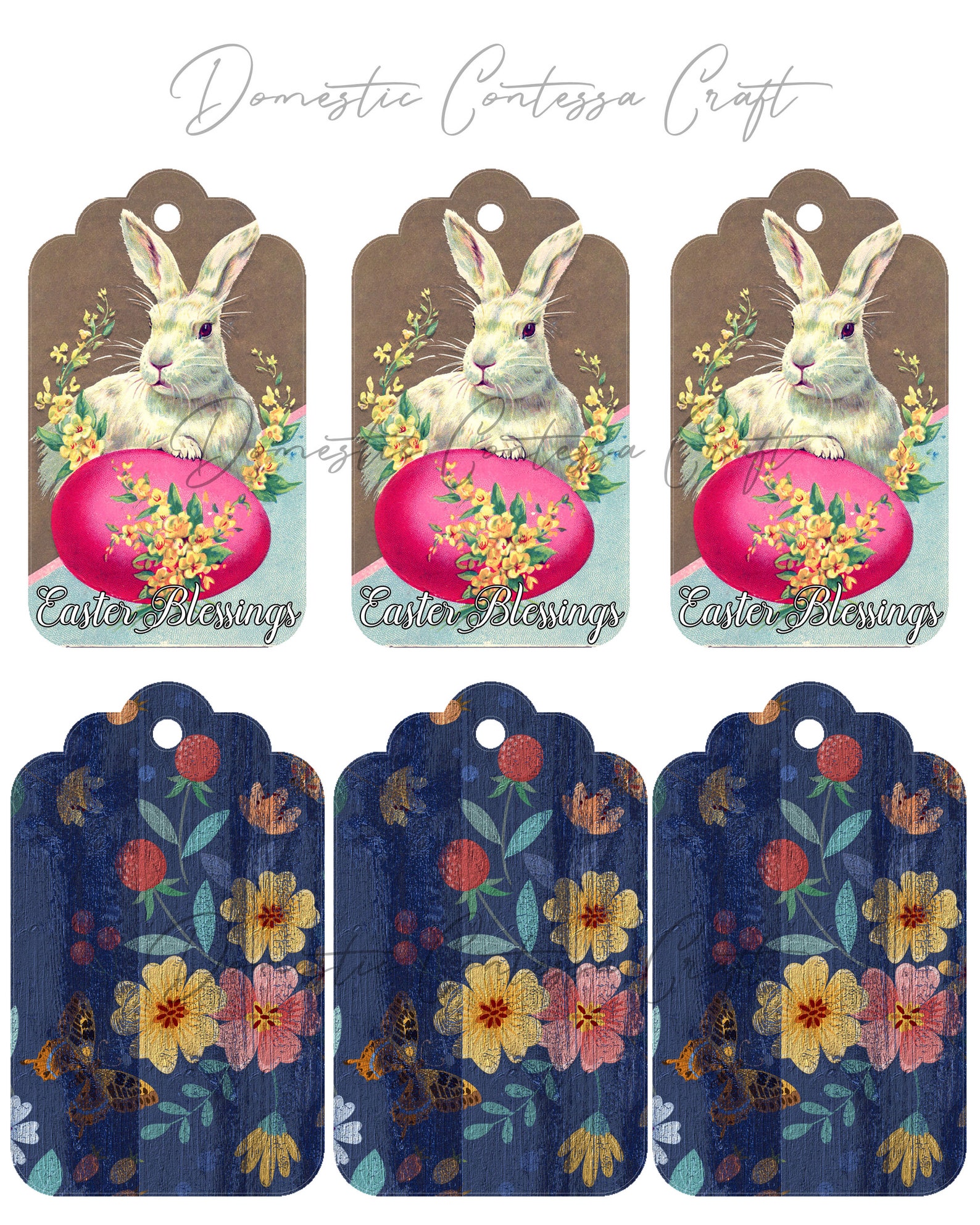 Easter Printable, Bunny Printable, Bunny Basket, Printable Labels ...