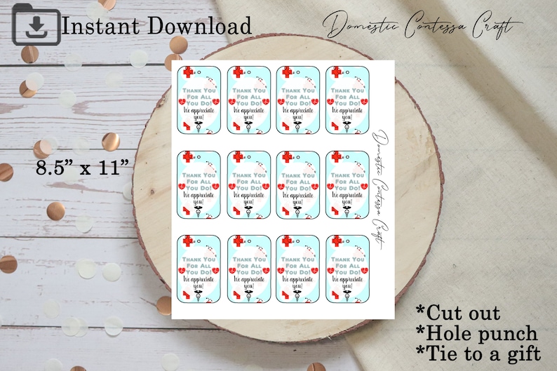 Nurse Appreciation Tag, Medical Doctor Hospital Staff Gift, Nurse ...