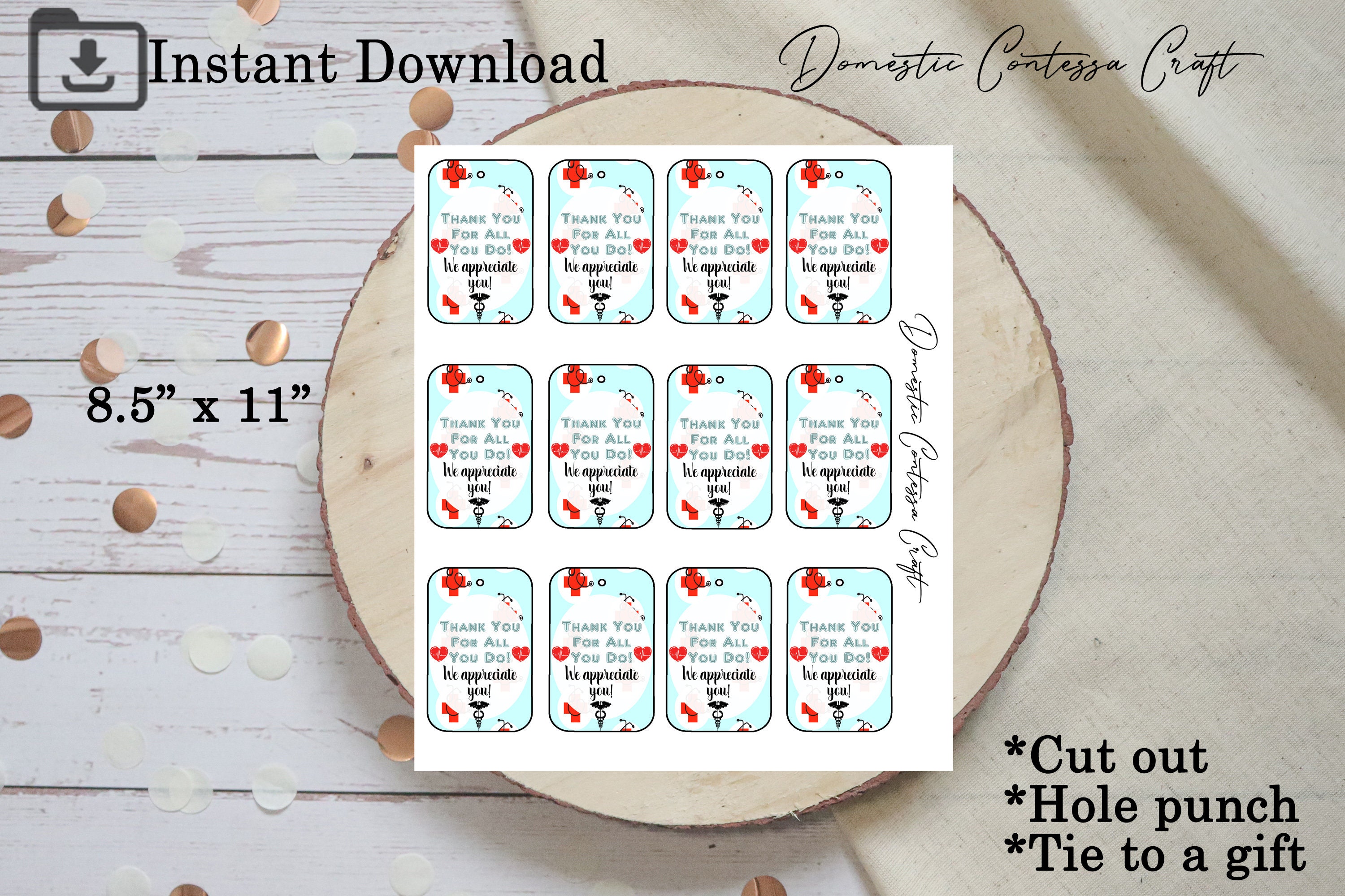 Nurse Appreciation Tag, Medical Doctor Hospital Staff Gift, Nurse ...