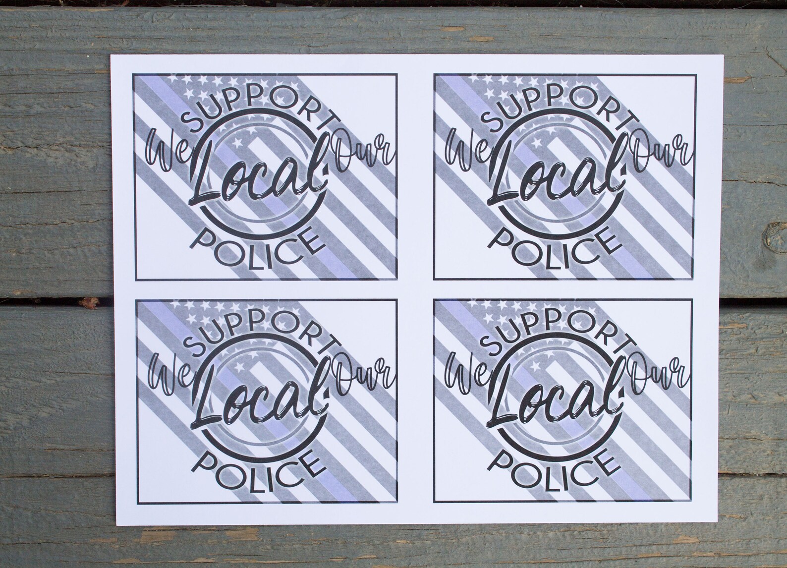 Law Enforcement Appreciation Tag, Thin Blue Line Tag, Police ...