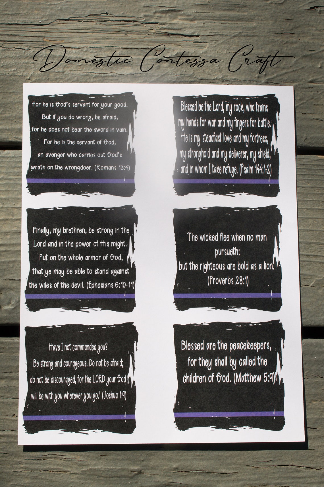 Law Enforcement Prayer Cards, Scripture Cards, Prayer Card, Daily ...