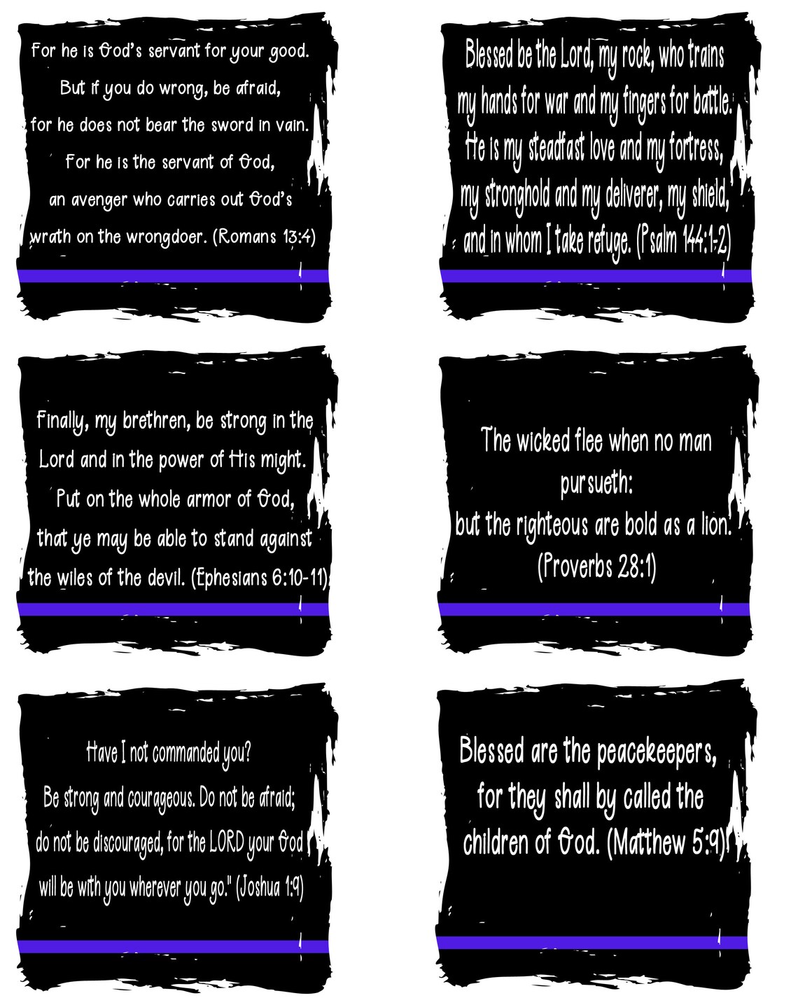 Law Enforcement Prayer Cards, Scripture Cards, Prayer Card, Daily ...