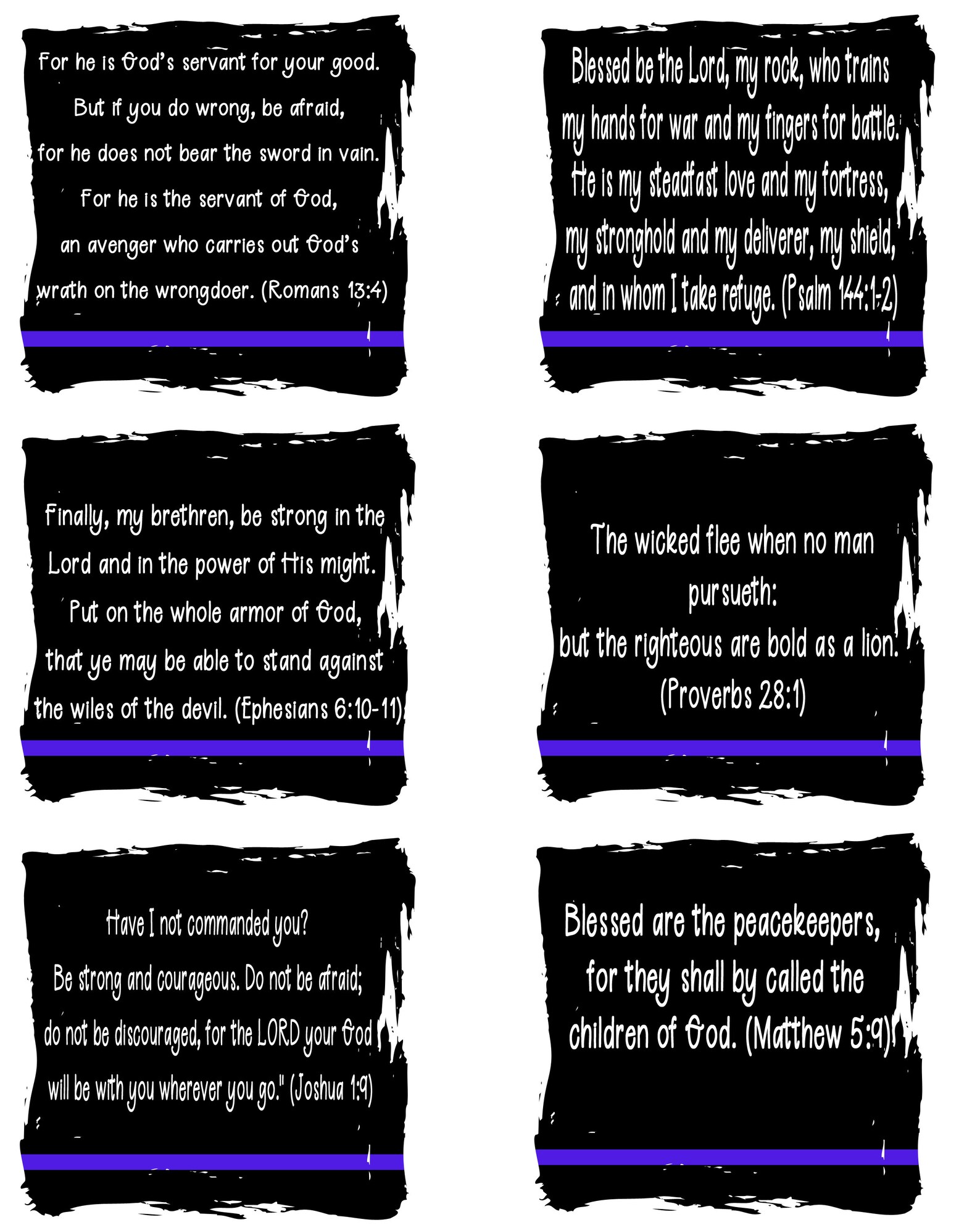 Law Enforcement Prayer Cards, Scripture Cards, Prayer Card, Daily ...