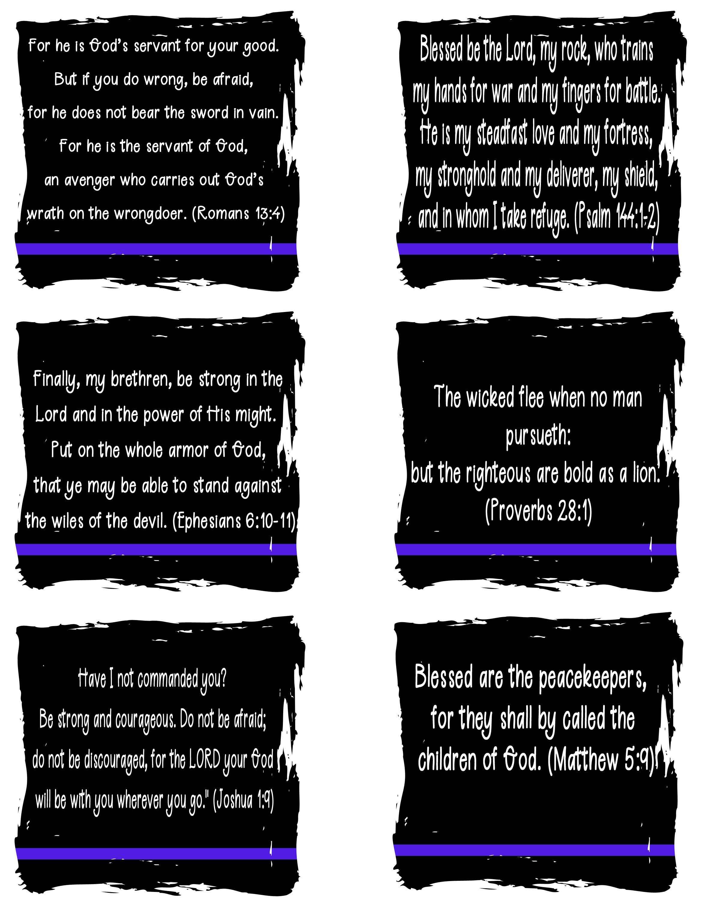 Law Enforcement Prayer Cards, Scripture Cards, Prayer Card, Daily ...
