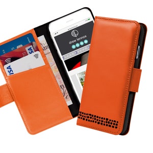 Real Leather iPhone 8 Wallet Case - Personalised Option - Cardholder ...