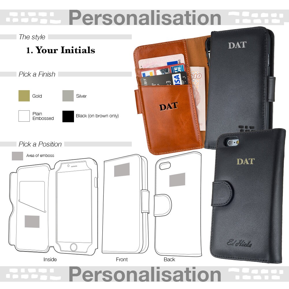 PERSONALIZED Iphone 7 Leather Slim Phone Case for Men and - Etsy UK