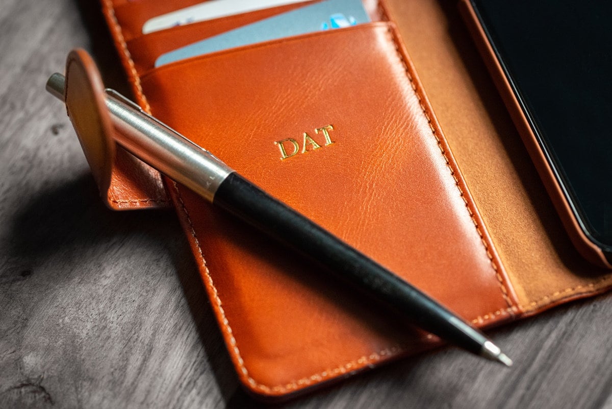 Real Leather Iphone 8 Wallet Case Personalised Option - Etsy UK