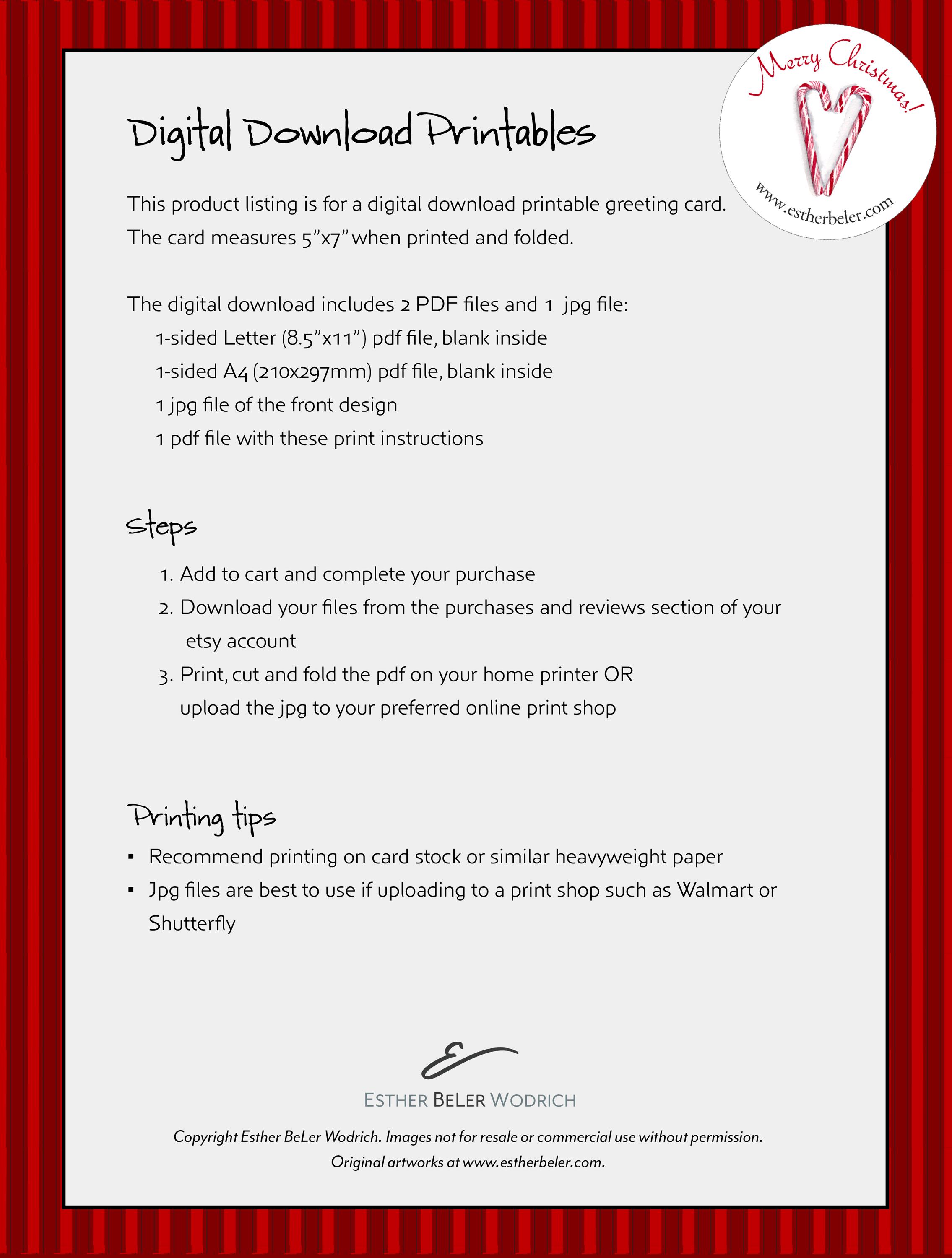 PRINTABLE: "stockings Were Hung by the Chimney" Christmas Card ...