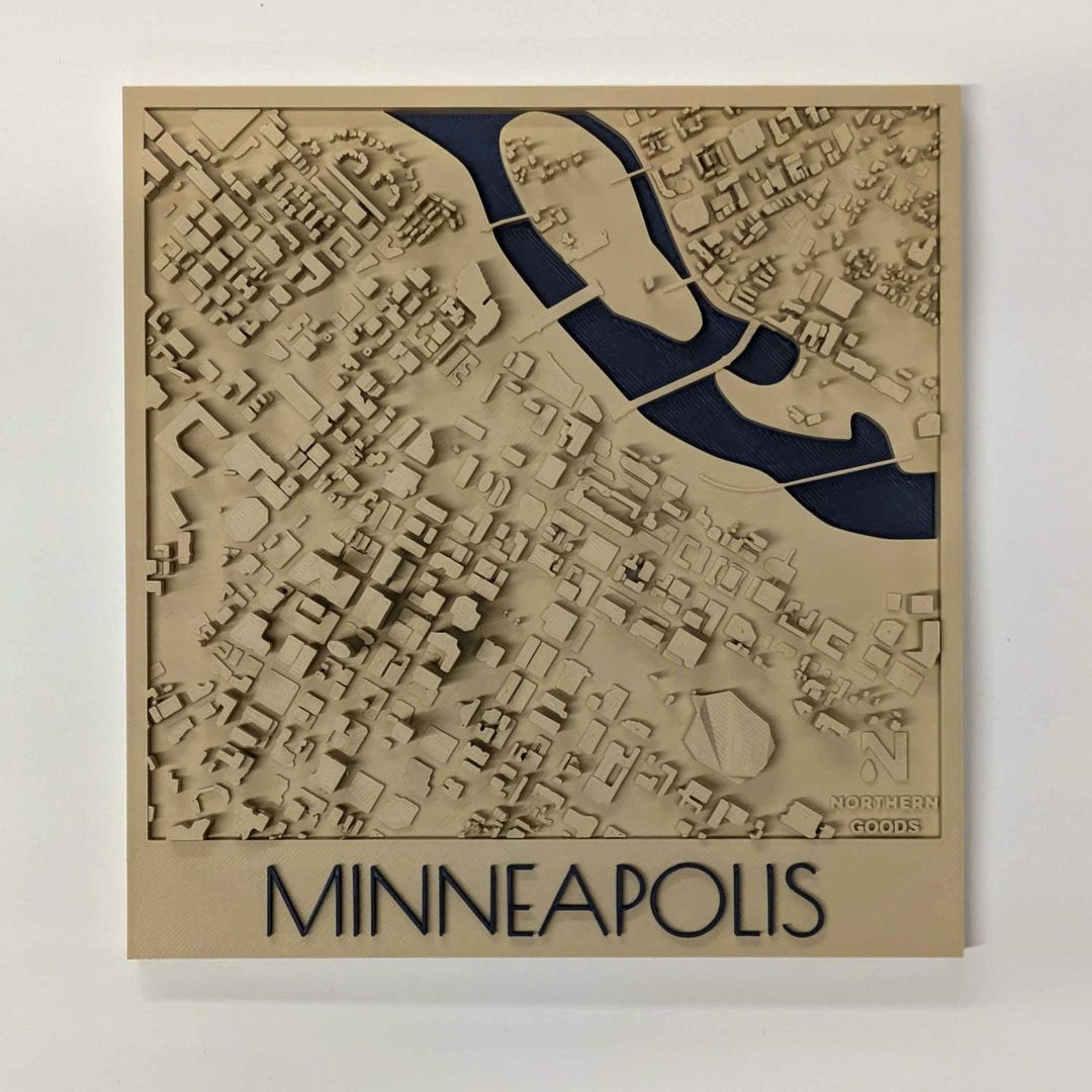 Minneapolis 3D Map - Etsy
