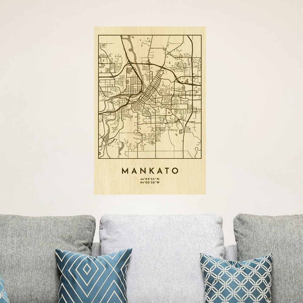Engraved Wooden Decor City Maps - Etsy