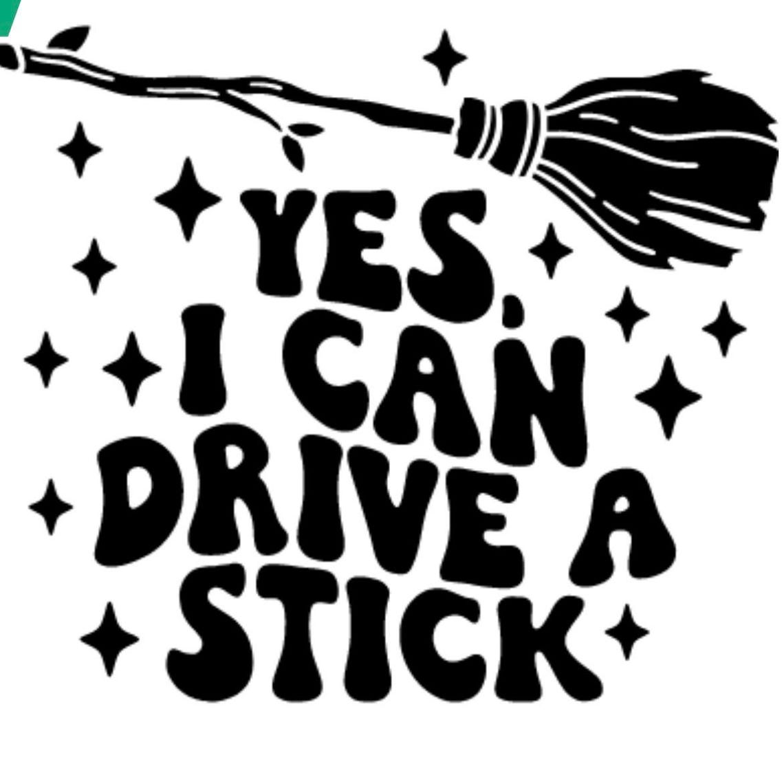 Funny Car Decals, Withes Broom, I Can Drive A Stick Vinyl Decal - Etsy