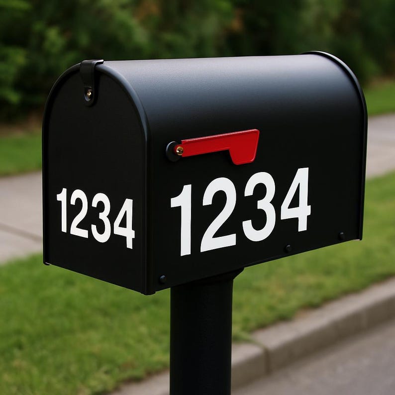 Mailbox Decals, Mailbox Vinyl Lettering - Etsy