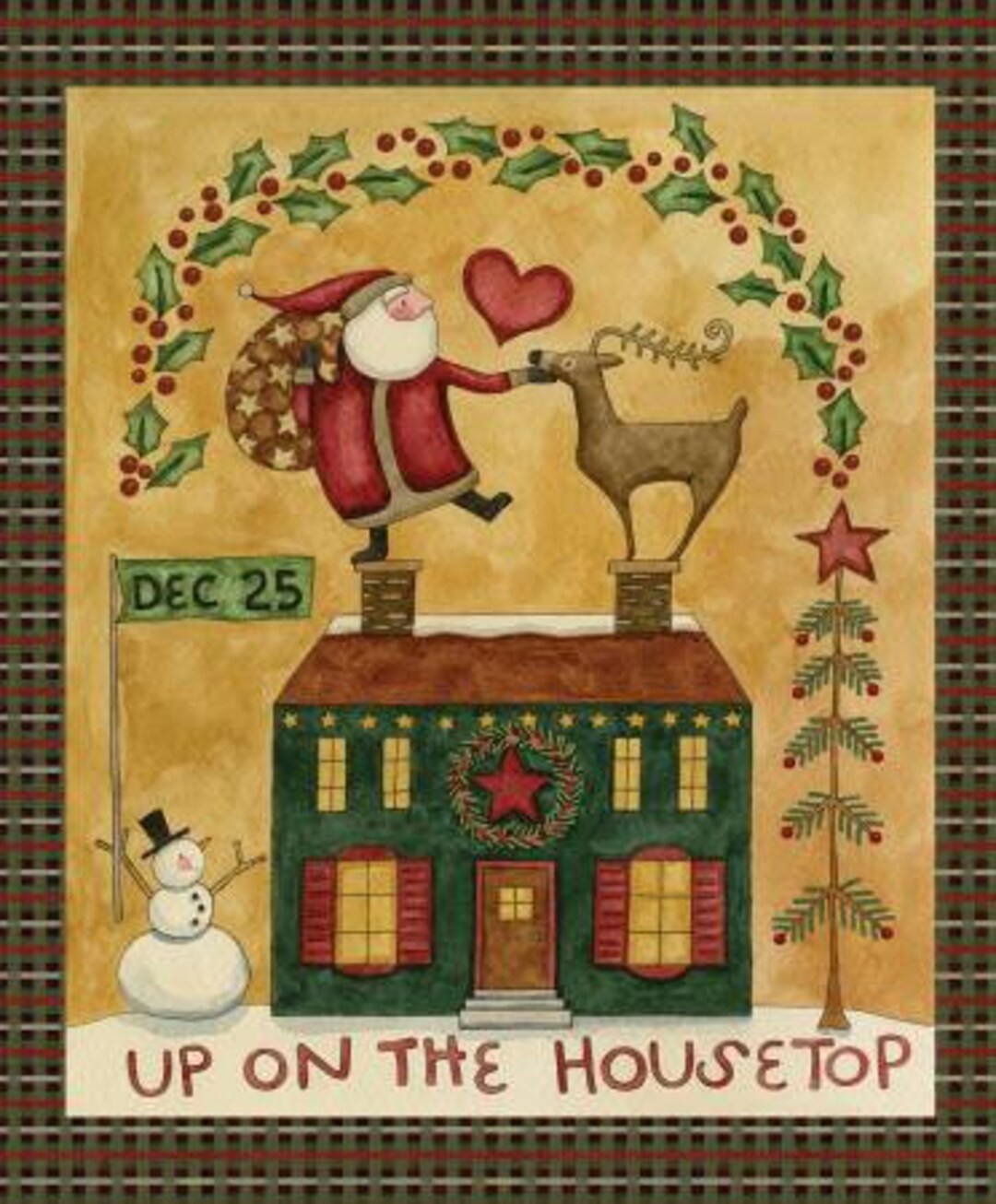 Up on the Housetop by Teresa Kogut 36in X 43in Panel # P14737R-PANEL - Etsy