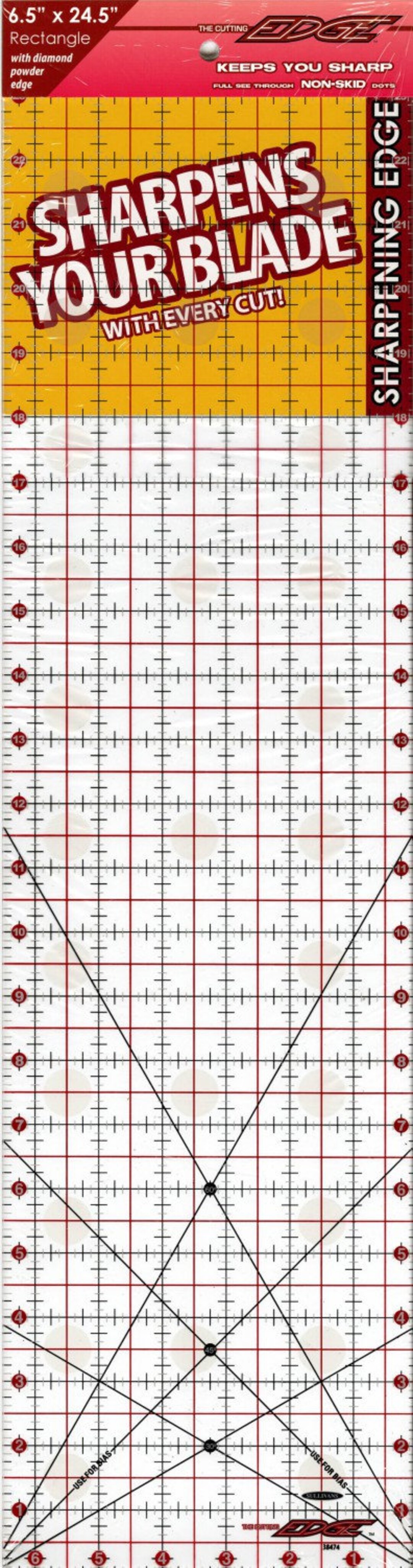 Cutting Edge Clear Sharpening Edge Ruler 6-1/2in X 24-1/2in #38474 - Etsy