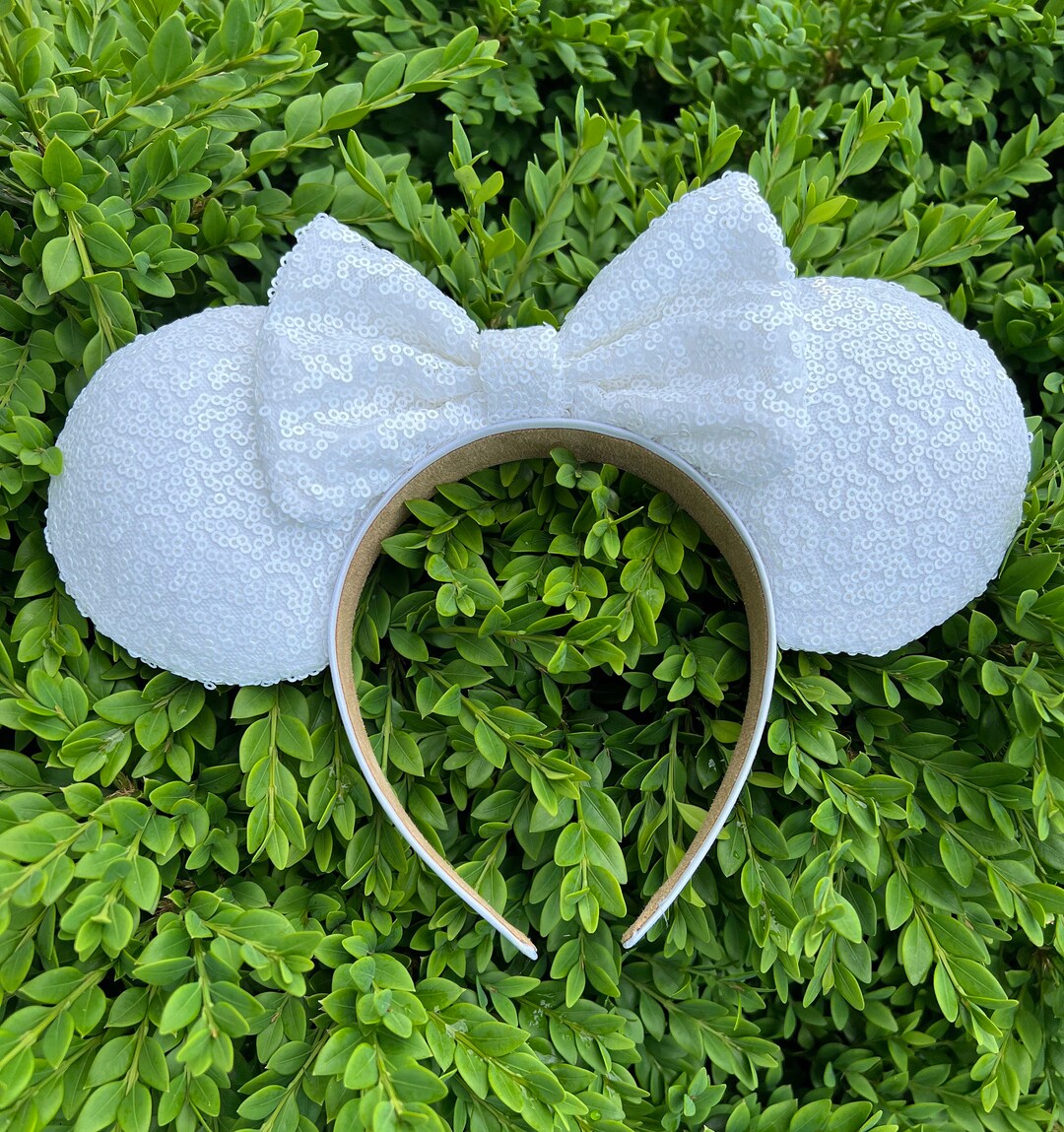 White Sequin Ears - Etsy
