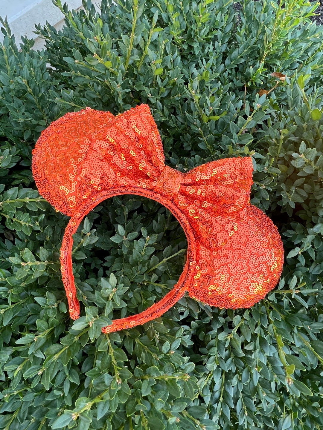 Orange Sequin Ears Covered Headband - Etsy