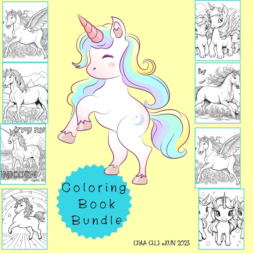 UNICORN FUN Coloring Book for Kids Print and Color Cute Pages, Kid's ...