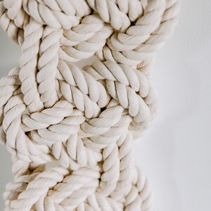 Fiber Art "scala" MACRO Weave-macrame Wall Hanging, Textile Fiber Knot ...