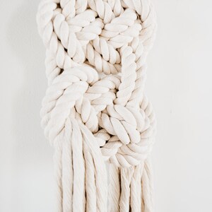 Fiber Art "scala" (small)-macrame Wall Hanging, Textile Fiber Knot Art ...