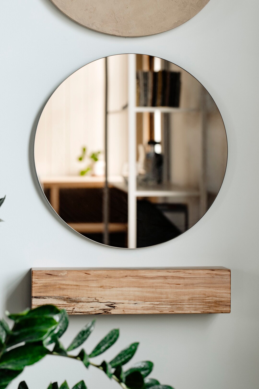 Totem "stacatto"-bronze Tinted Mirror, Boho Mirror, Circle Mirror ...