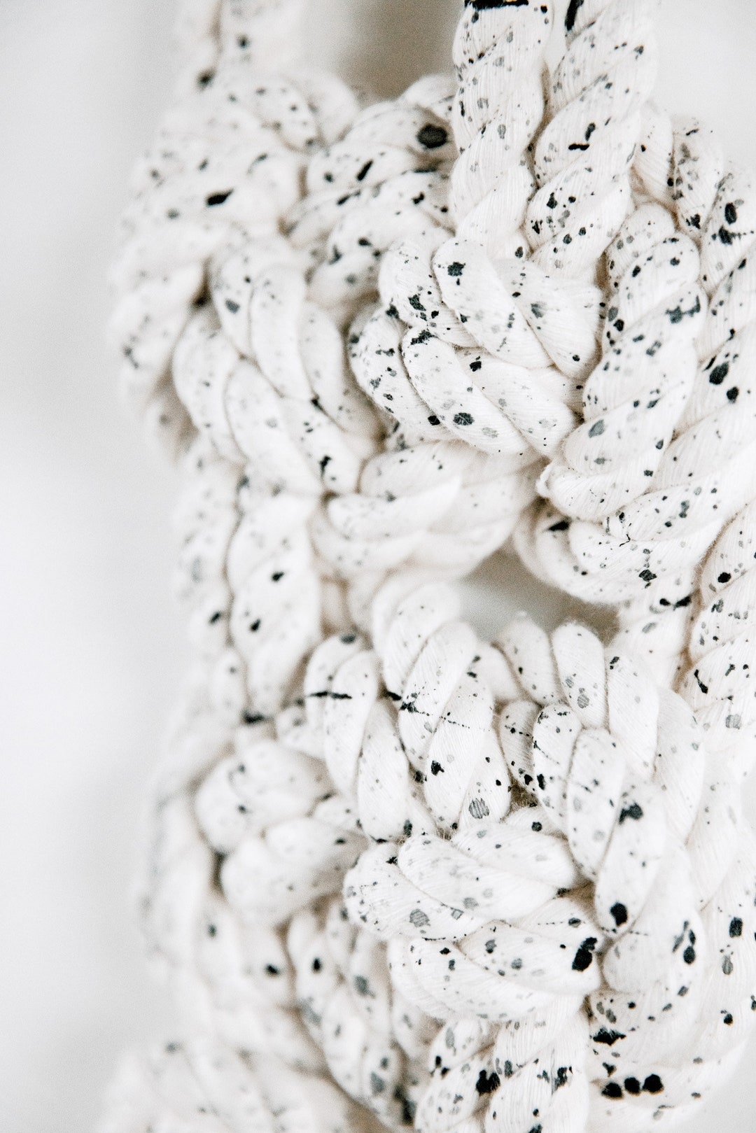 FLECK "scala" WITH Wooden Knob Macrame Wall Hanging, Textile Fiber Knot ...