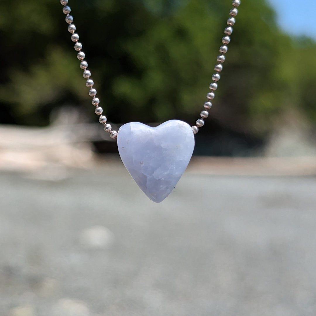 Periwinkle Hackmanite From Afghanistan Hand Carved Into a Heart Pendant ...