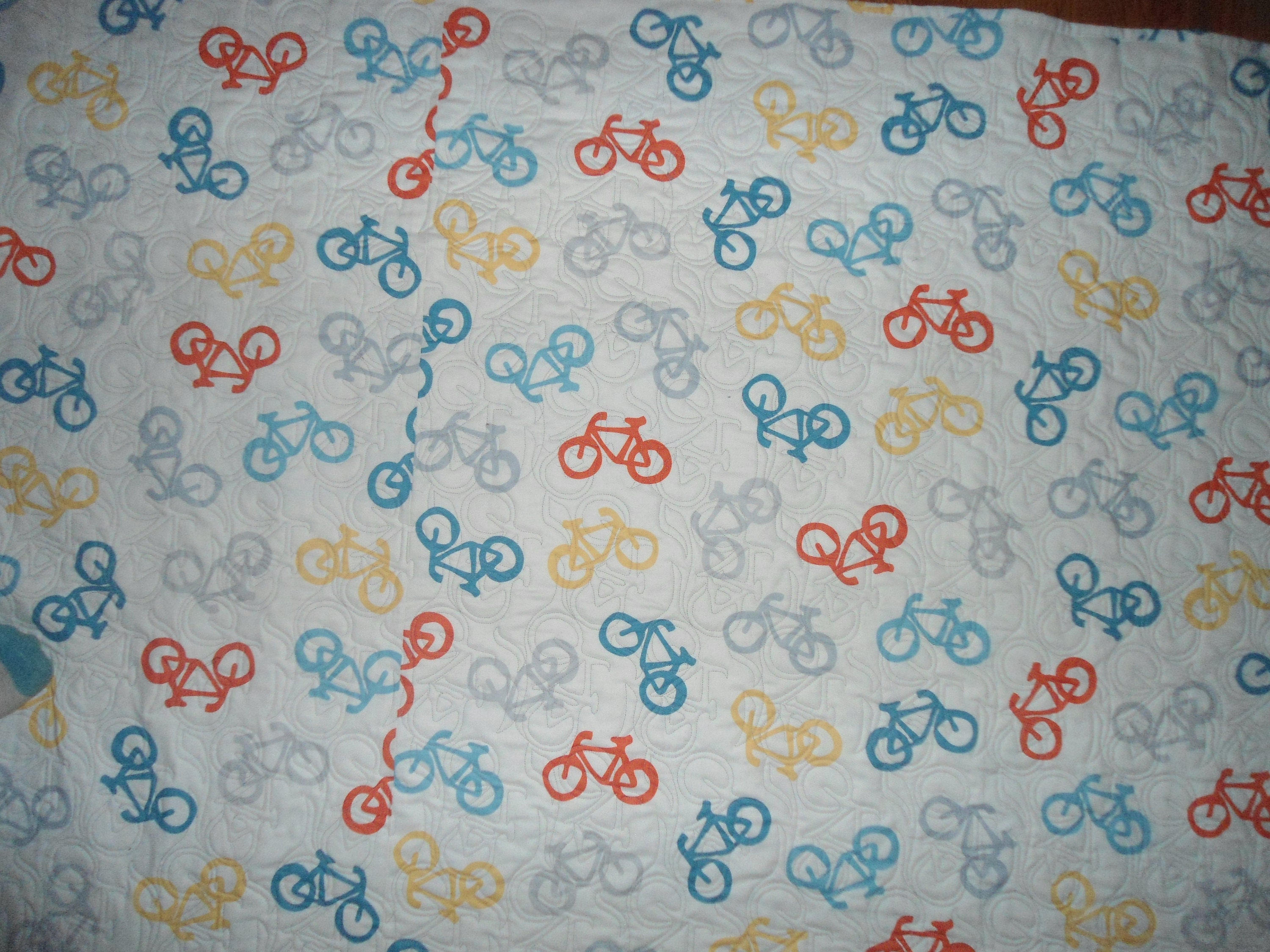 Throw – Bicycle Yellow Brick Road, HANDMADE, Multi-color, 50in X 62in ...