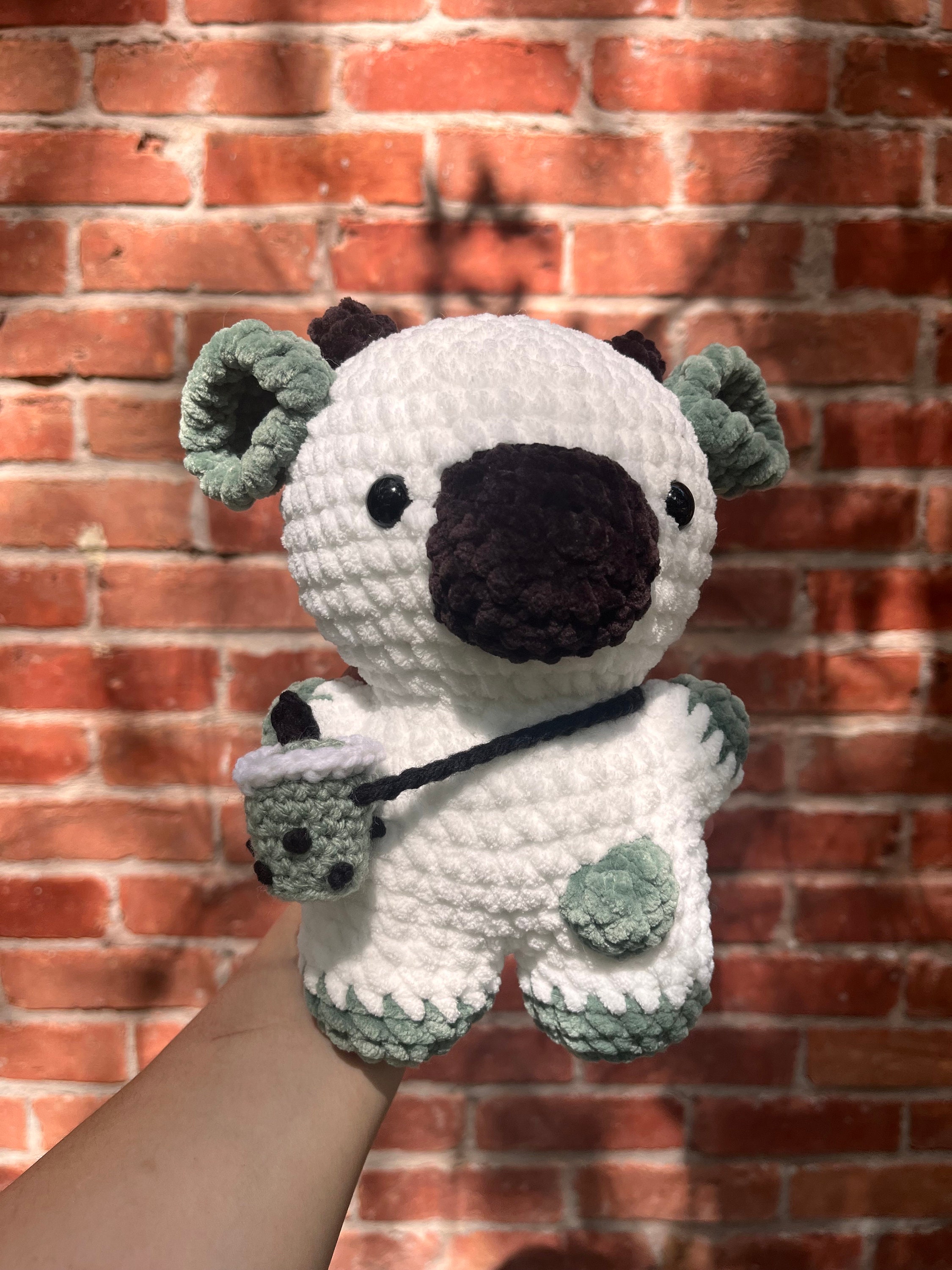 Matcha Boba Cow Crochet Plushie - Etsy