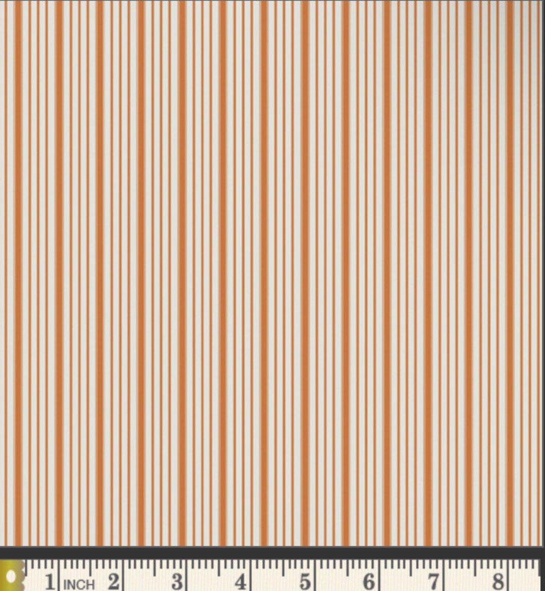 Juniper Fabric "timeless Ticking Ginger" by Sharon Holland From Art ...