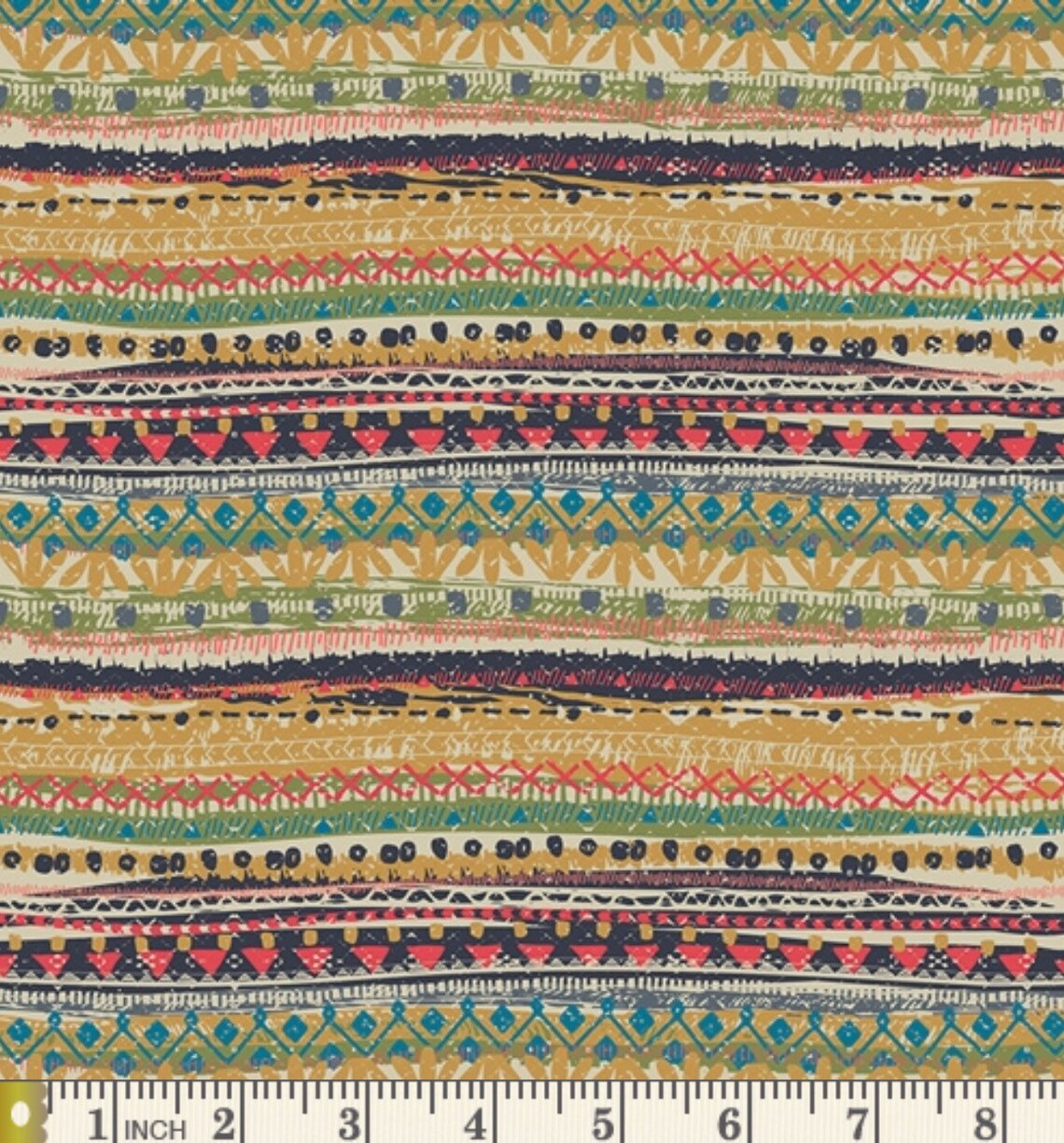 Indie Folk Fabric "trinket Vivid" for Art Gallery Fabrics, Bohemian ...