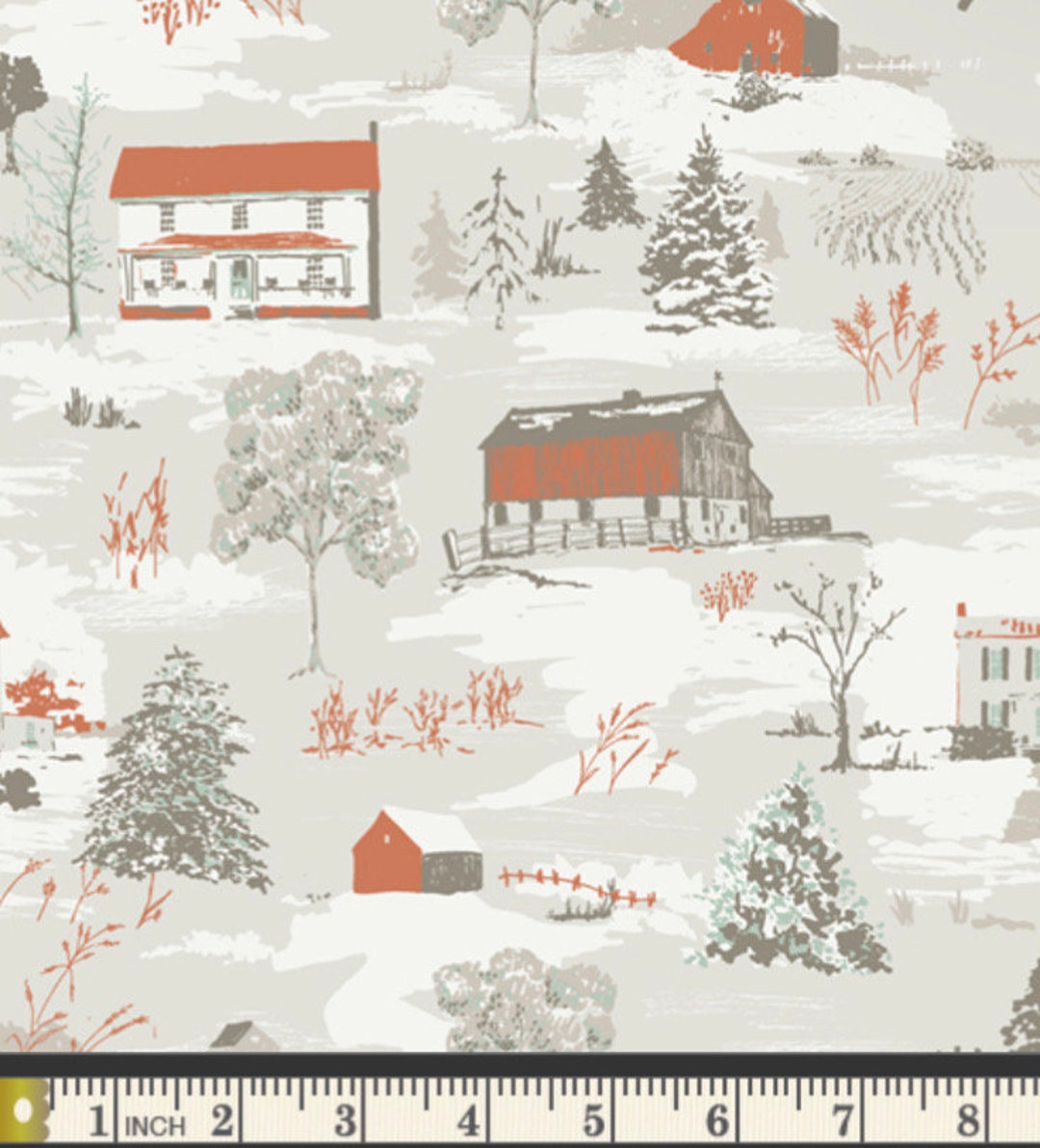 Juniper Fabric "farmhouse Winter" by Sharon Holland From Art Gallery ...