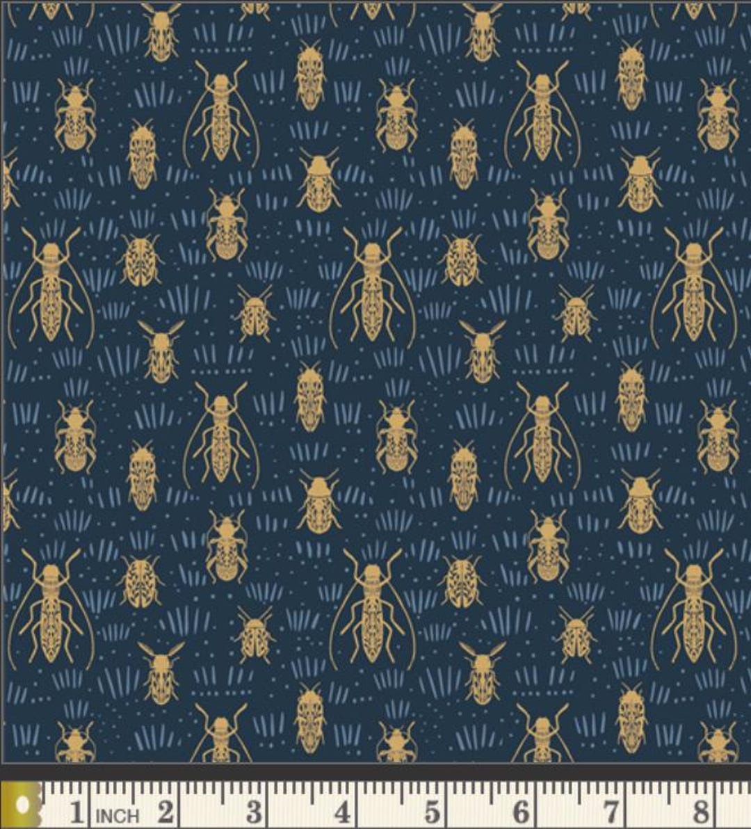 Coyote Hill Fabric “beetle Parade Moon” for Art Gallery Fabrics by ...