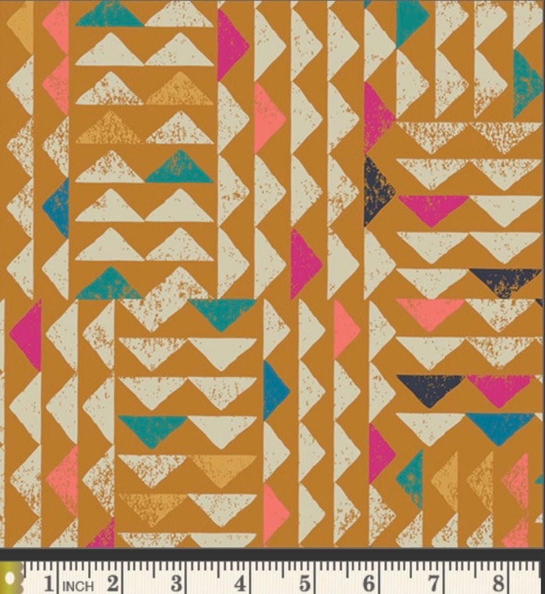 Indie Folk Fabric "trojkat Desert" for Art Gallery Fabrics by Pat Bravo ...