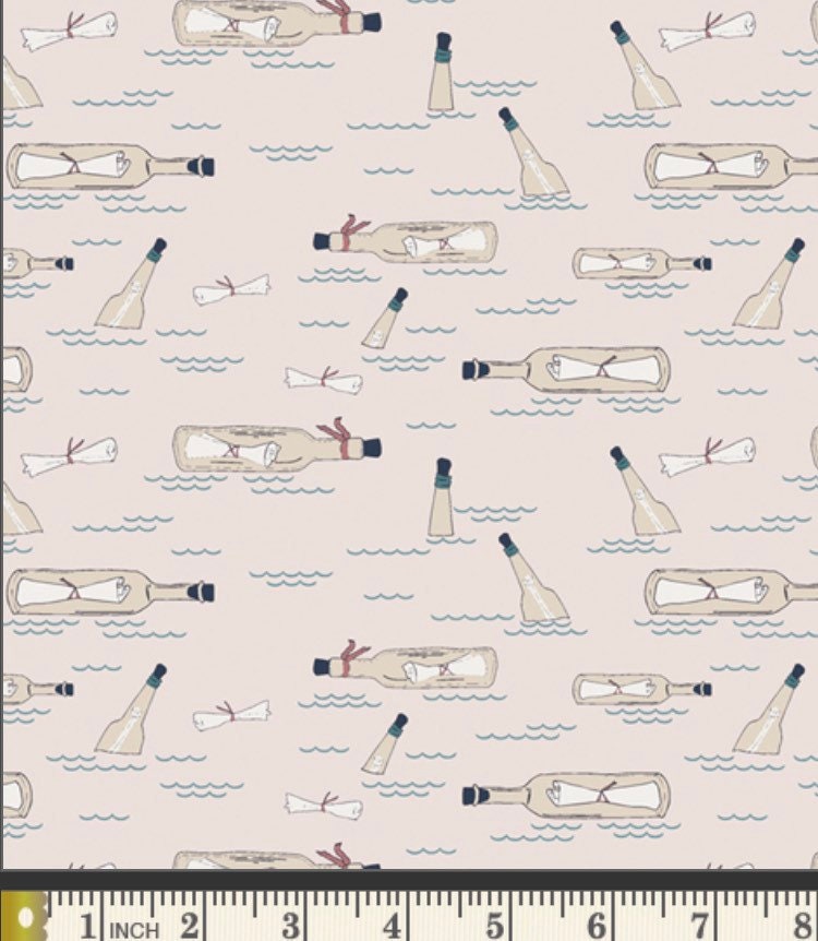 Enchanted Voyage Fabric Ocean Notes from Art Gallery | Etsy